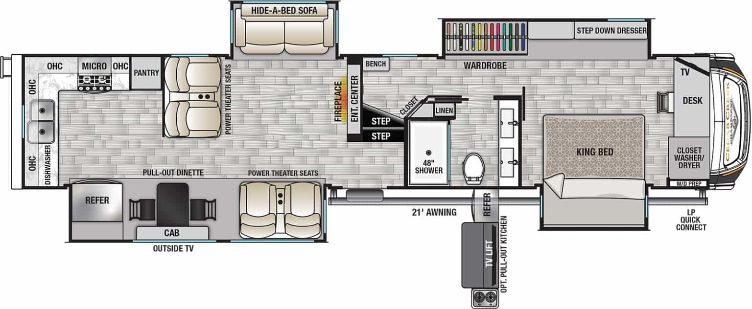 Rear Kitchen 5th Wheel Floor Plans | CamperAdvise